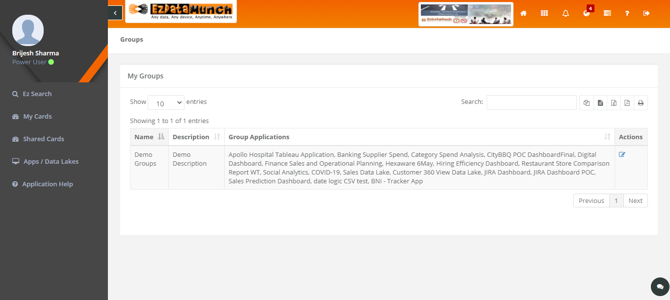 Power User - EzInsights