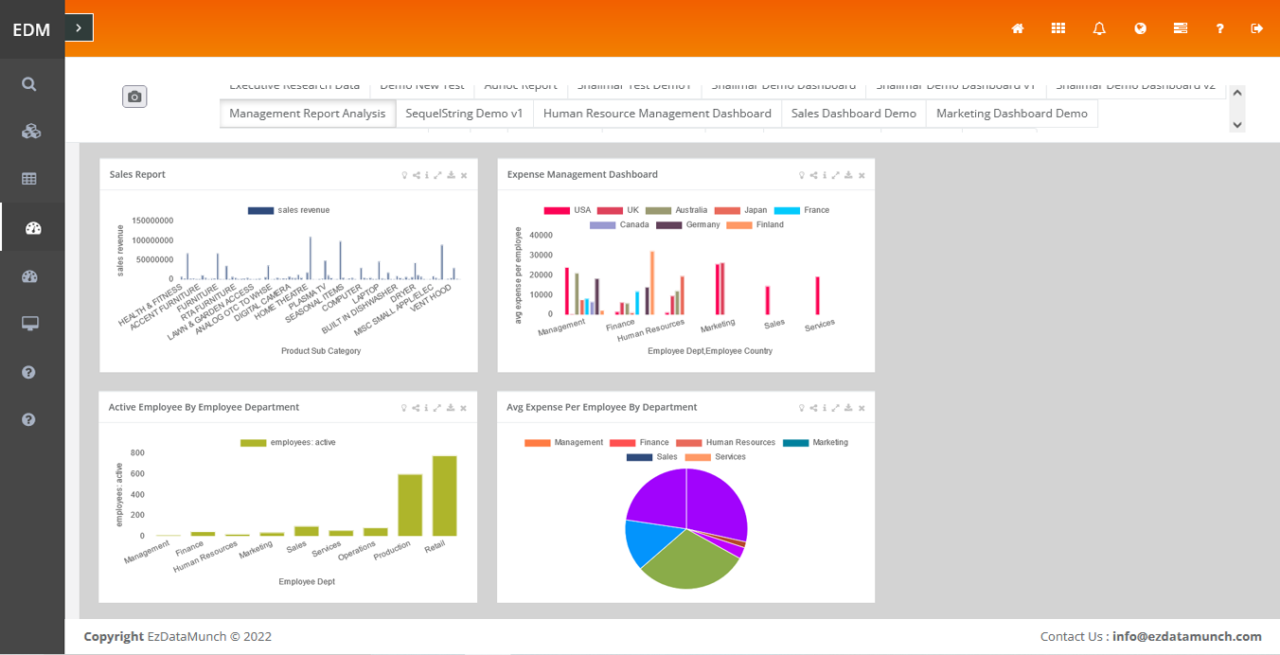 Dashboard Examples and Templates - EzInsights